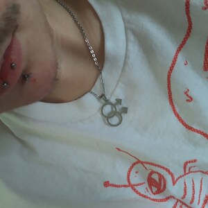 Double Mars Symbol Male Arrow Gay Pride 1 Stainless Steel Medallion ...