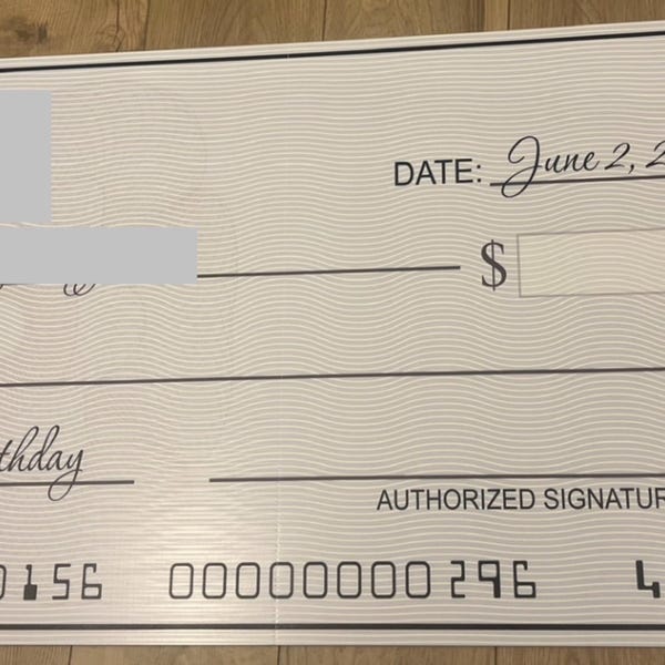 Custom Giant Charity Check: Oversized Presentation Check - Etsy