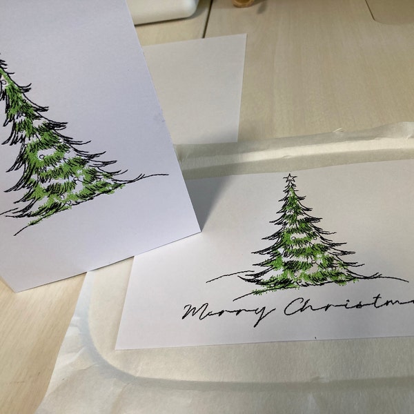 Christmas Tree Embroidery Design, Merry Christmas Embroidery File ...