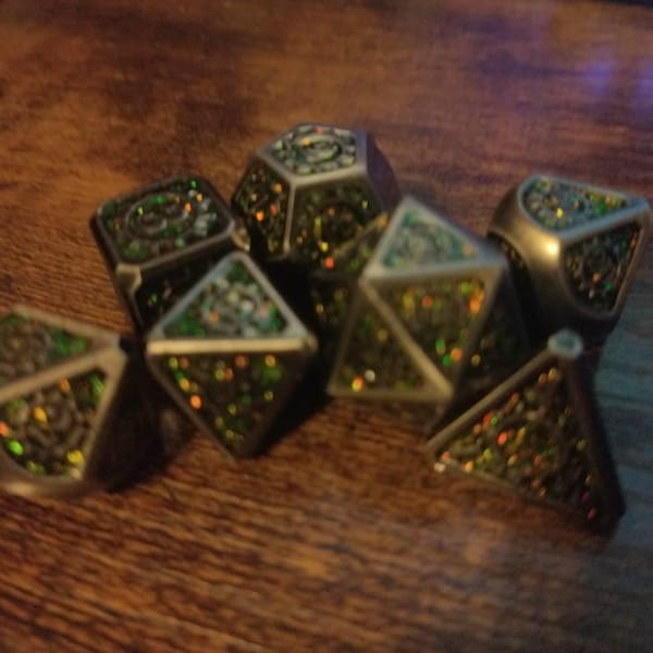 Neon Red and Black - Dnd Dice Set - Polyhedral Dice Set - D&D Dice ...