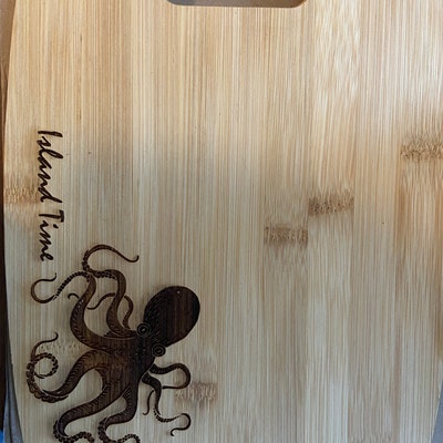 Personalized Cutting Board. Octopus. Nautical Decor. Engraved Board ...