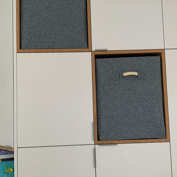 Felt Storage Bin, Felt Boxes Fit Into Ikea Expedit and Kallax, Felt ...
