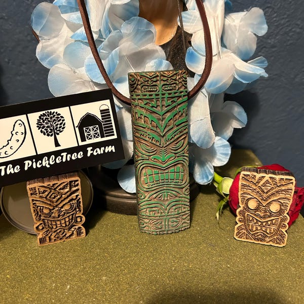 Freaky Tiki Wooden Clock – Unique Tiki Idol Wall or Desk Clock - Etsy