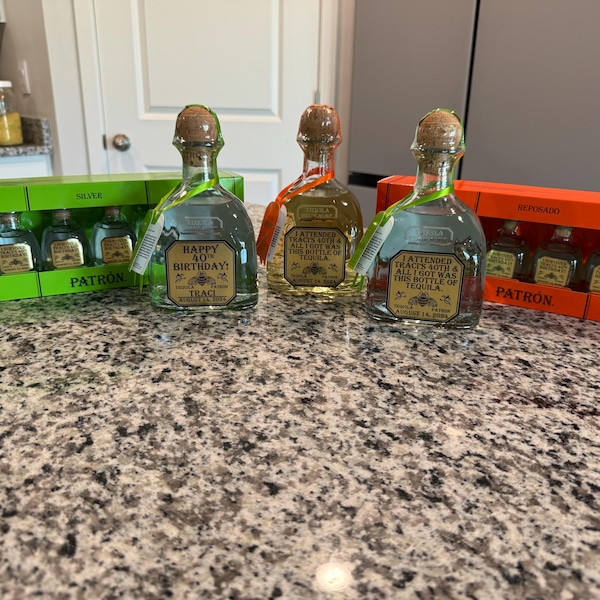 Custom Patron Label, Liquor Label, Graduation Bottle Labels, Grad Gift ...