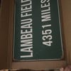 PERSONALIZED LAMBEAU FIELD Distance Sign, Lambeau Field Stadium ...