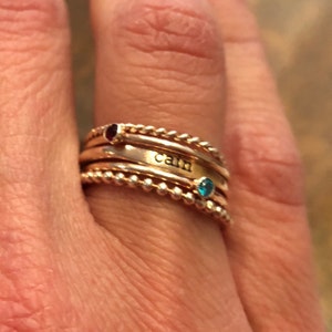 Stacking Ring Set Ultra Thin Stacking Rings Twist Ring | Etsy