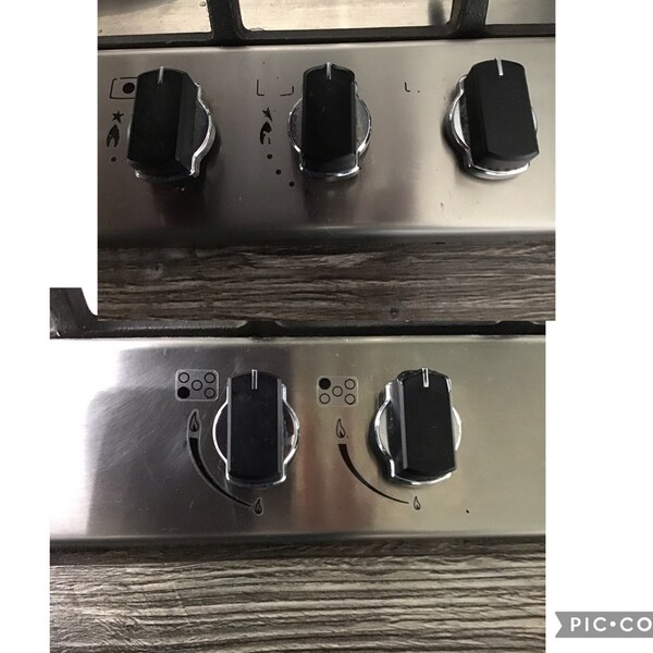 6 Ring Cooker Top Markings Decals - Double Set. UK SELLER - Overseas ...