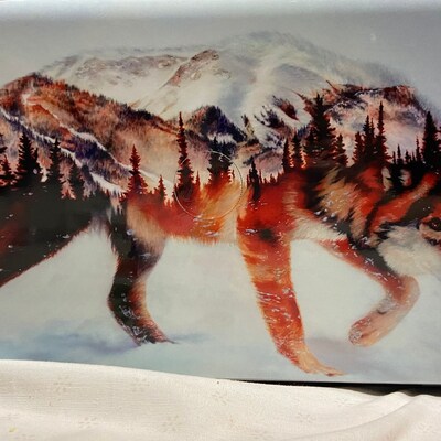 Wolf Laptop Skin Sticker Forest Notebook Vinyl Decal Dell Hp - Etsy