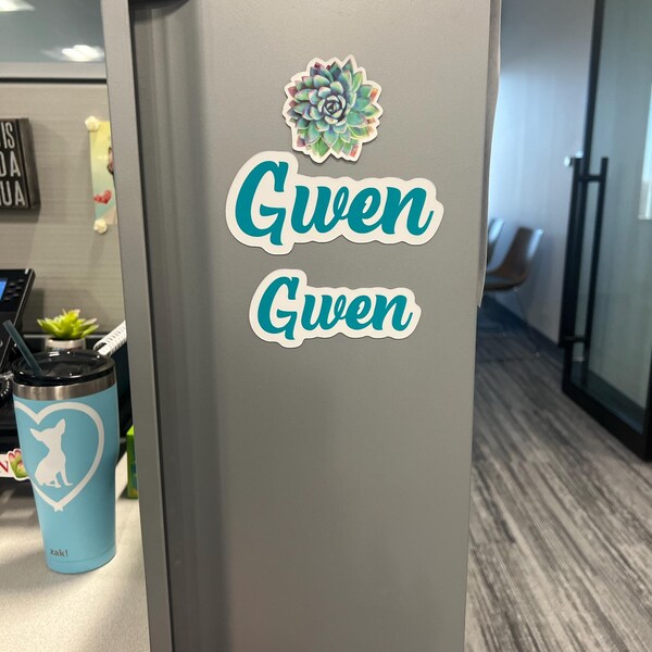 Custom Locker Magnet! Personalized Magnet Names, Refrigerator Magnet ...