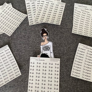 HANDWRITTEN Clear or Matte Word Planner Stickers , Transparent ...