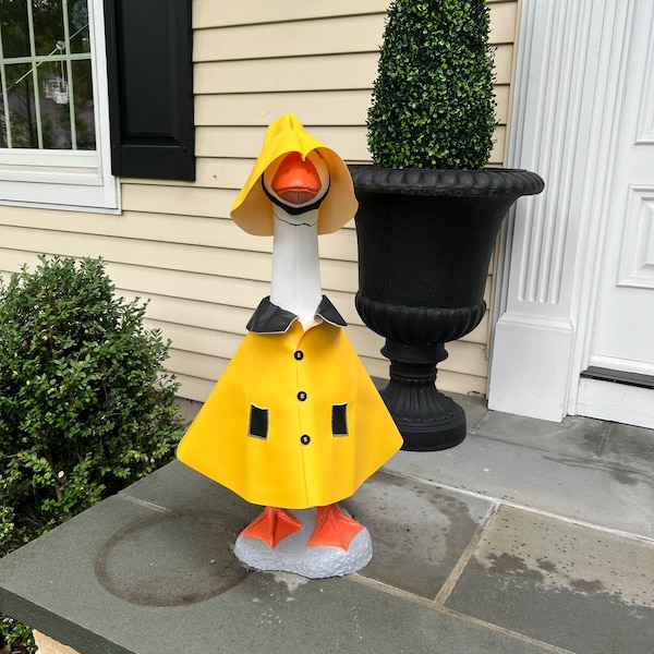 Goose Outfit -yellow Raincoat Porch Goose Outfit - Fits 23 to 25 Inch ...