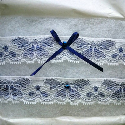 Wedding Garter Bridal Garter Embroidered Bridal Garter UK Vintage ...