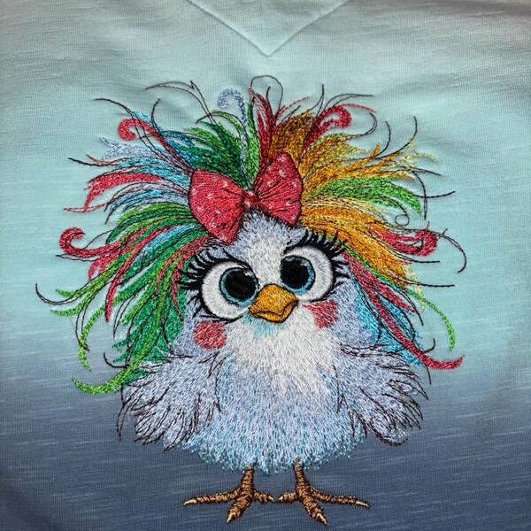 Funny Crazy Chicken Embroidery Design, Cute Chicken Machine Embroidery ...