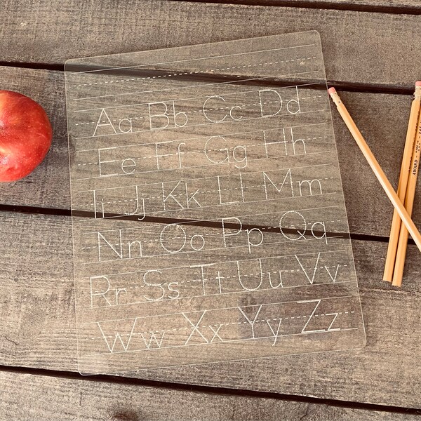 Acrylic ABC Dry Erase Letter Tracing Board Kids Homeschool - Alphabet ...