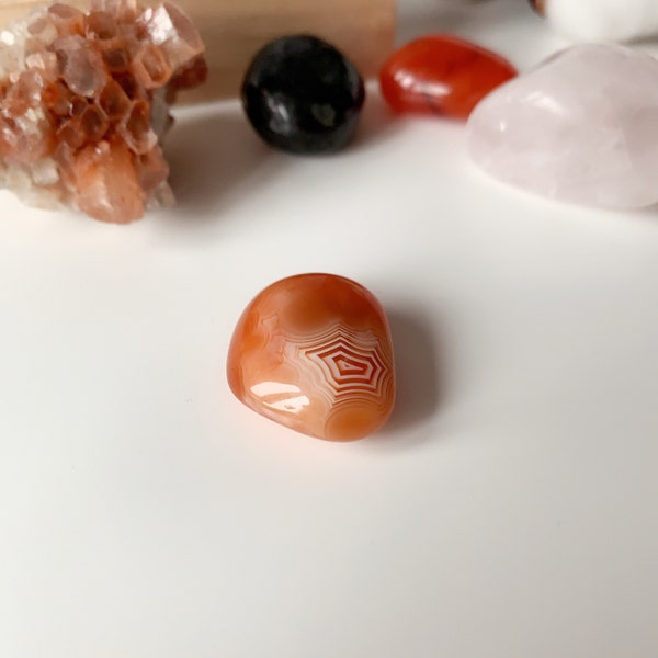 Pink Apricot Agate Crystal - Tumbled Stone - Polished Stone - Gemstone ...