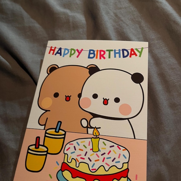 Bubu and Dudu Anniversary Card, Cute Anniversary Card, Boyfriend ...