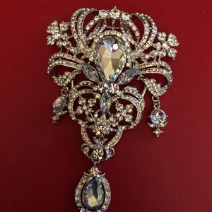Huge Rhinestone Embellishment Silver Gold or Rose Gold Tone - Etsy