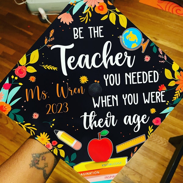 Personalized Future Teacher Grad Cap Topper, Funny Grad Cap Topper ...