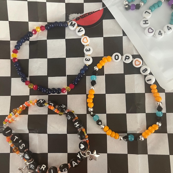 Custom Simple F1 Bracelet - Etsy