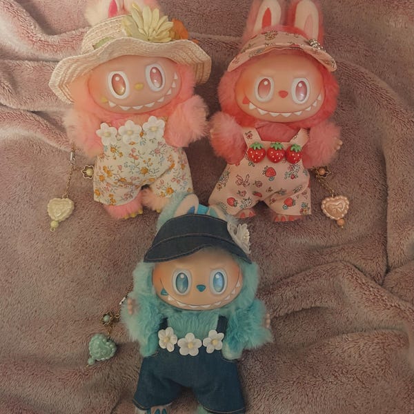 Ready for Shipment Labubu Overalls, Custom Labubu Clothes, Custom ...