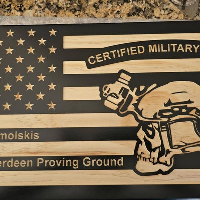 Personalized Wood Engraved Military Wall Plaques, Army, Navy, Coast ...