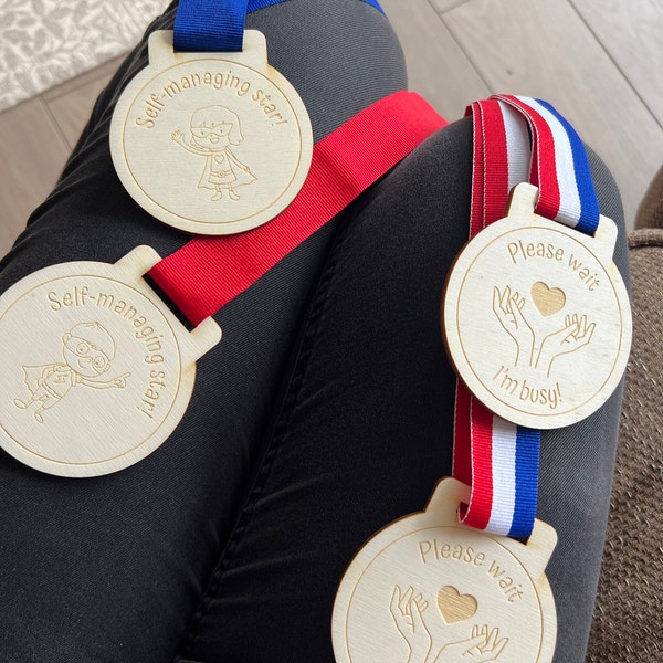 Personalised Engraved Wooden School Medals 8cm | School Medal L ...