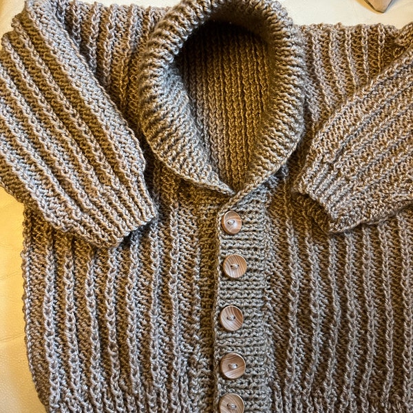 Baby Knitting Pattern, Complete Set, Size 16 to 22 Inch Chest, 4 Ply ...