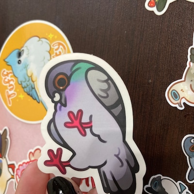 Pudgy Pigeon Sticker Matte Vinyl - Etsy