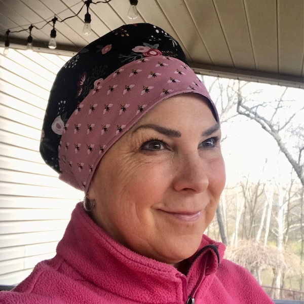 Surgical Scrub Cap Sewing Pattern Tutorial Pixie Hat W/ Contrast Band ...