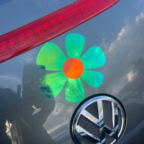 Holographic Decal Set of 14/ Flower Decal Holographic Car Sticker ...
