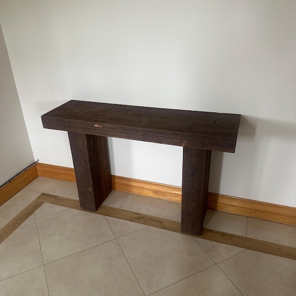 Rustic Farmhouse Console Table – Handmade Solid Wood Live Edge Hallway Entryway Sofa Table - Etsy
