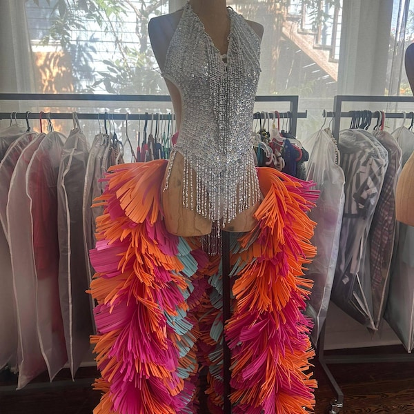 Blue Samba Dance Costume, Cosplay Costume, Trinidad Carnival, Caribbean ...