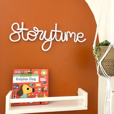 Knitted Wire Words Story Time, Knitted Letters, Knitted Words, Woolly ...