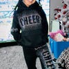 Rhinestone Cheer Sweat Suit/rhinestone Cheer Hoodie/rhinestone Cheer ...