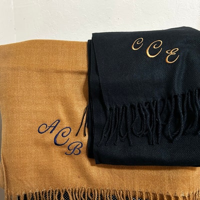 Roman Numerals Embroidered Scarf - Etsy UK