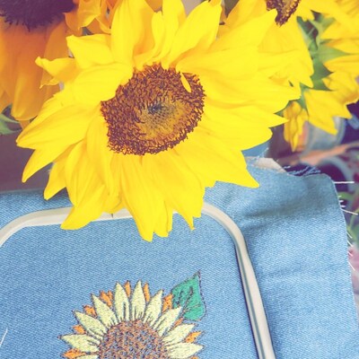 Sun Flower Embroidery Design File Sunflower Machine Embroidery File ...