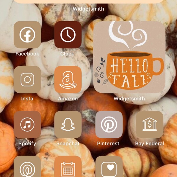 Fall Aesthetic | 300 Aesthetic Custom App Icons Pack | iPhone Ios 14 ...