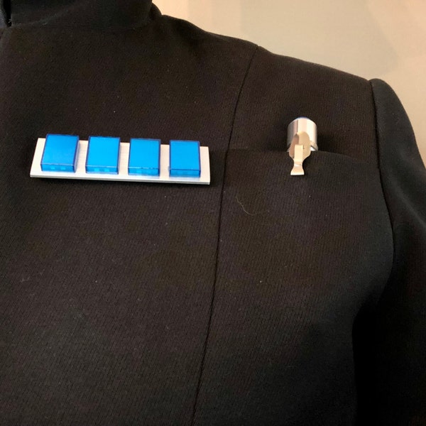 Imperial Officer Code Cylinder Silver Clip Dosimeter Style Replica Star ...