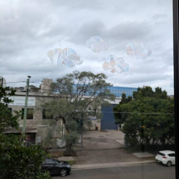 Dreamy Cloud Bundle - Sun Catcher Window Decals - Rainbow Maker Glass ...