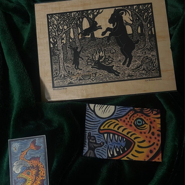 Tsathoggua Toad God Monster Art Reproduction on Maple Wood Veneer - Etsy