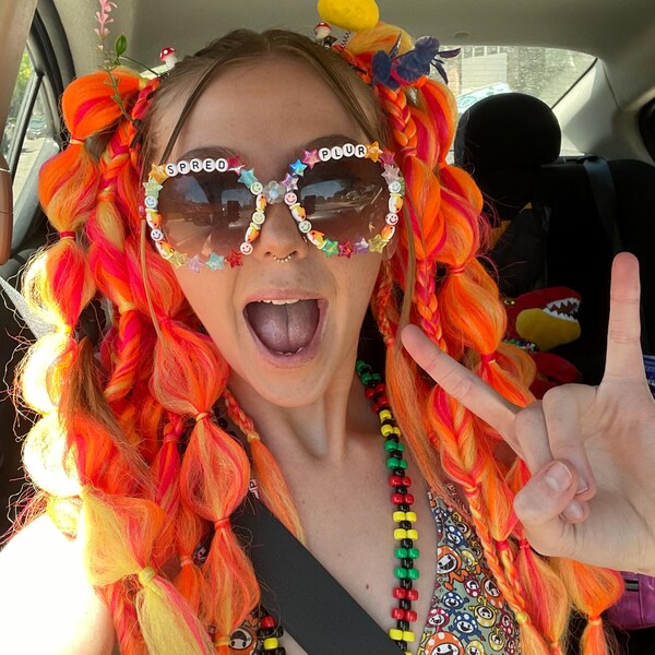 Custom Made Pigtail Braids Rave Braids, Festival Braids, Hair ...