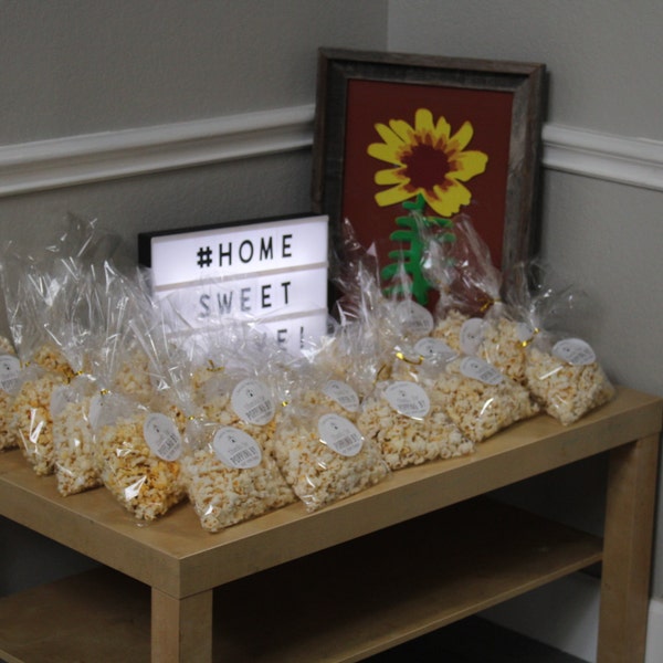 Thanks for Popping By, Housewarming Party Favors, Personalized Popcorn ...