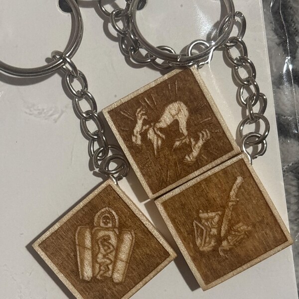 Monster Hunter Icons & Village Keychains - Handcrafted Wooden Set - Etsy