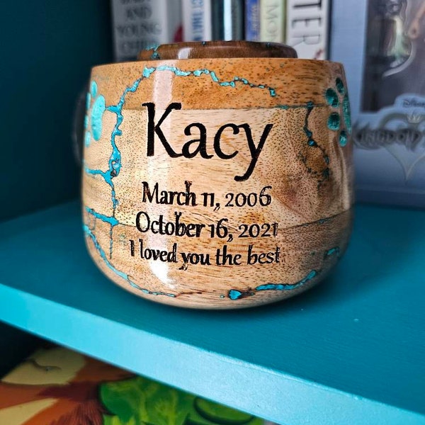 Carved Border Wooden Urn for Ashes | Handmade Cremation Urn for Human ...