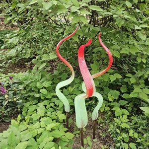 Hand Blown Glass Garden Leaf Art Handmade Teal Glass Leaf. - Etsy