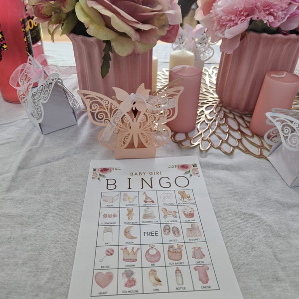 Handheld Printable Bingo Sign or Paddle Fan; Bingo Night Decoration; 8 ...