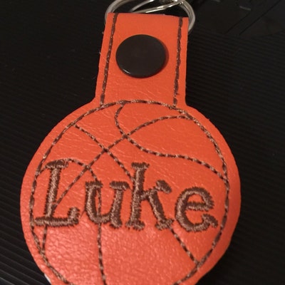 Embroidery Machine Download Design File Basketball Bag Tag Key Fob - Etsy