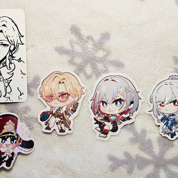 Honkai Star Rail Holographic Chibi Character Stickers! - Etsy