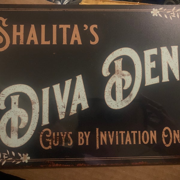 Personalized Diva Den Sign, Diva, Gift for Her, Mothers Day Gift, Gift ...