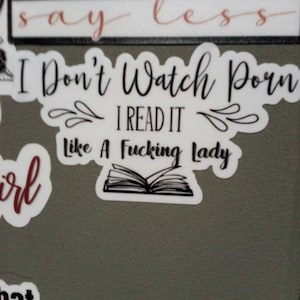 Smutty Reads and Coffee Please Large Bookish Sticker Ereader - Etsy